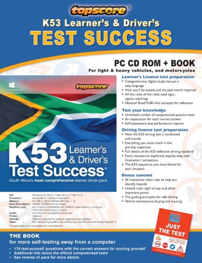 Topscore: K53 Just the Test Book 9781432303211 - Caxton Books